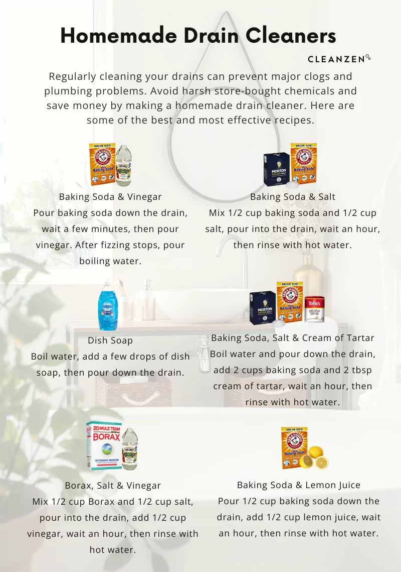 Homemade Drain Cleaners - Cleanzen