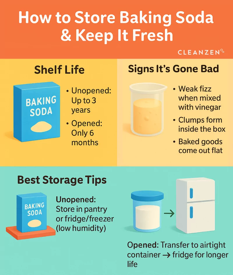 How To Store Baking Soda to Keep It Fresh - Cleanzen